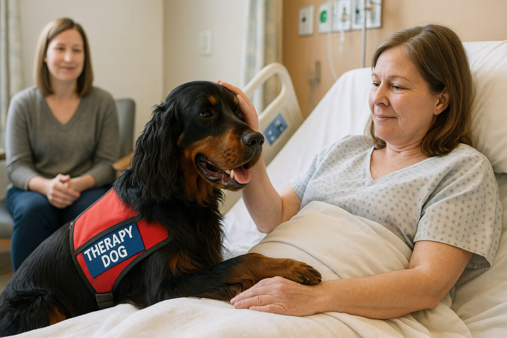 Gordon Setter as a Therapy Dog - Working Dog Registry